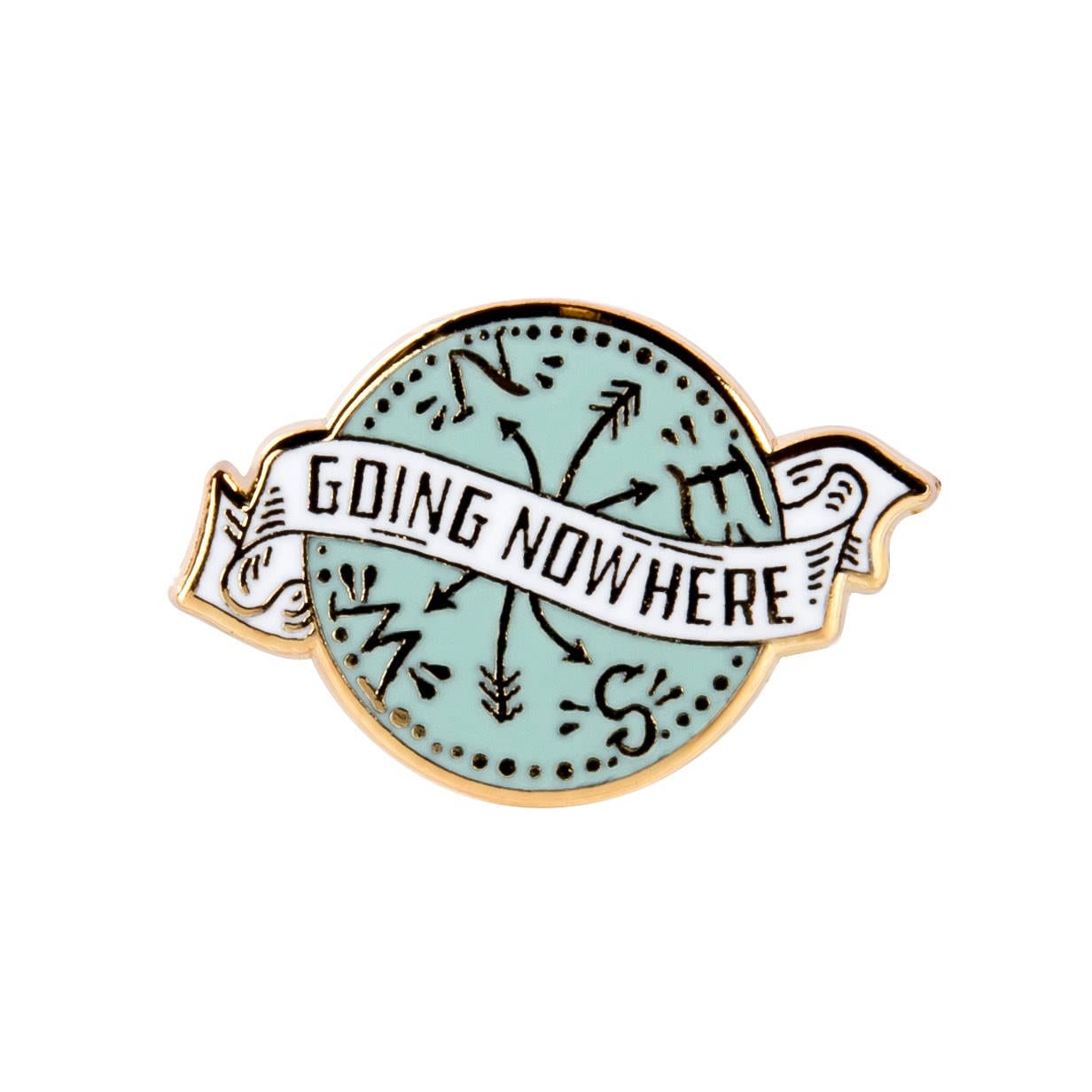 Going Nowhere Lapel Pin - Tattoo Inspired Lapel Pin - Compass Jewelry ...