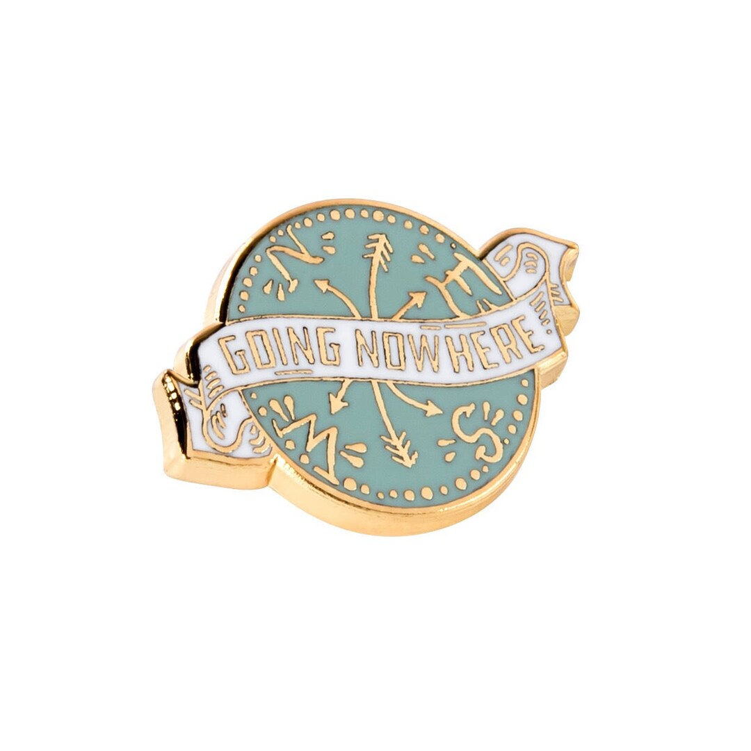 Going Nowhere Lapel Pin - Tattoo Inspired Lapel Pin - Compass Jewelry ...