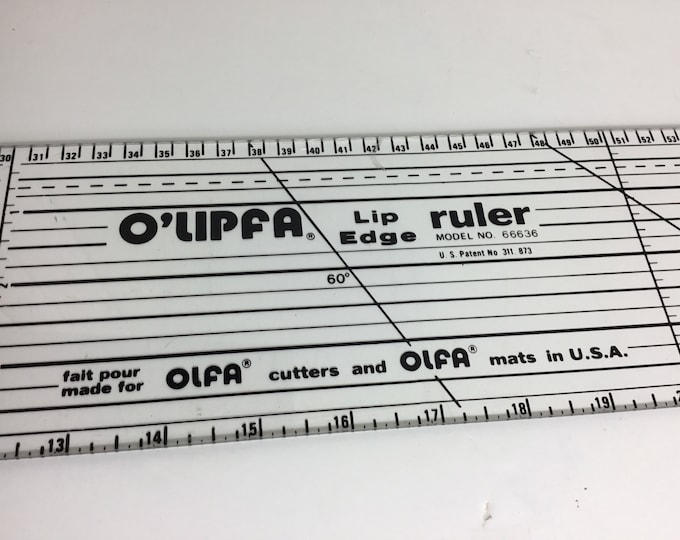 O’lipfa Lip Edge Ruler Model 66636 35” X 4” Quilting Sewin Ruler With ...