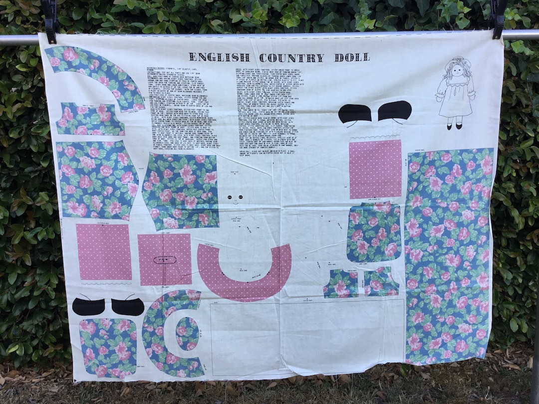 Cut and Sew Panel “english Country Doll” by Spring Industries, Inc. - Etsy
