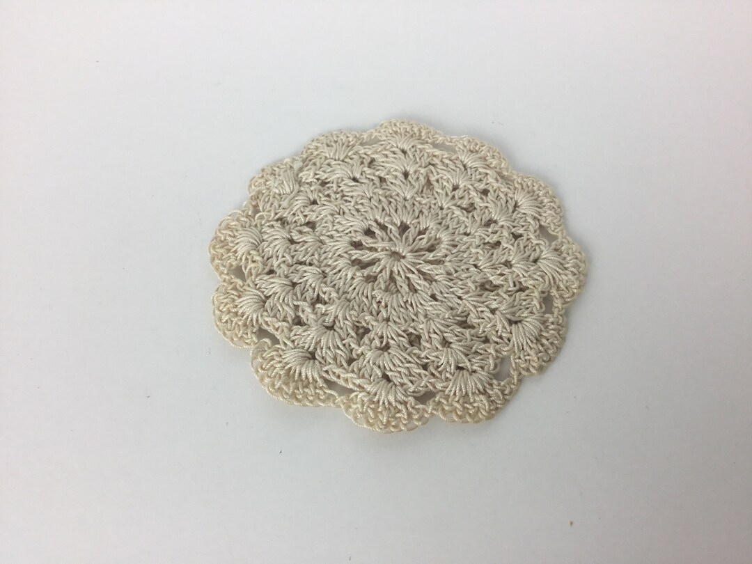 Set of 4 Sunrise Crochet Coaster 4 Round Double Sided - Etsy