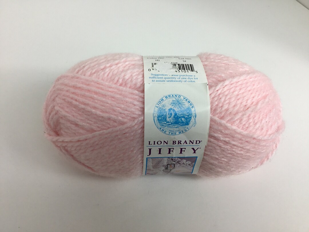 Lion Brand JIFFY Light Pink Yarn 101 3oz. 85g 135 Yards 100% Monsanto ...