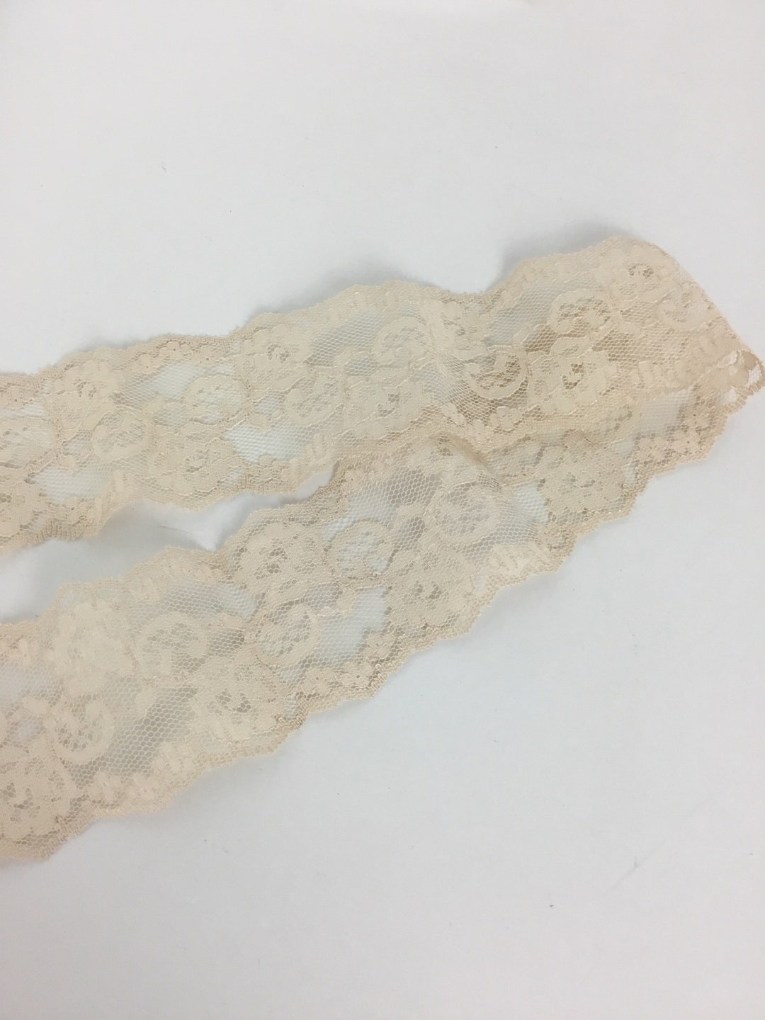 Vintage Beige Lace Trim Beige Border Edging 4 Yards 2” Wide Lace Trim ...