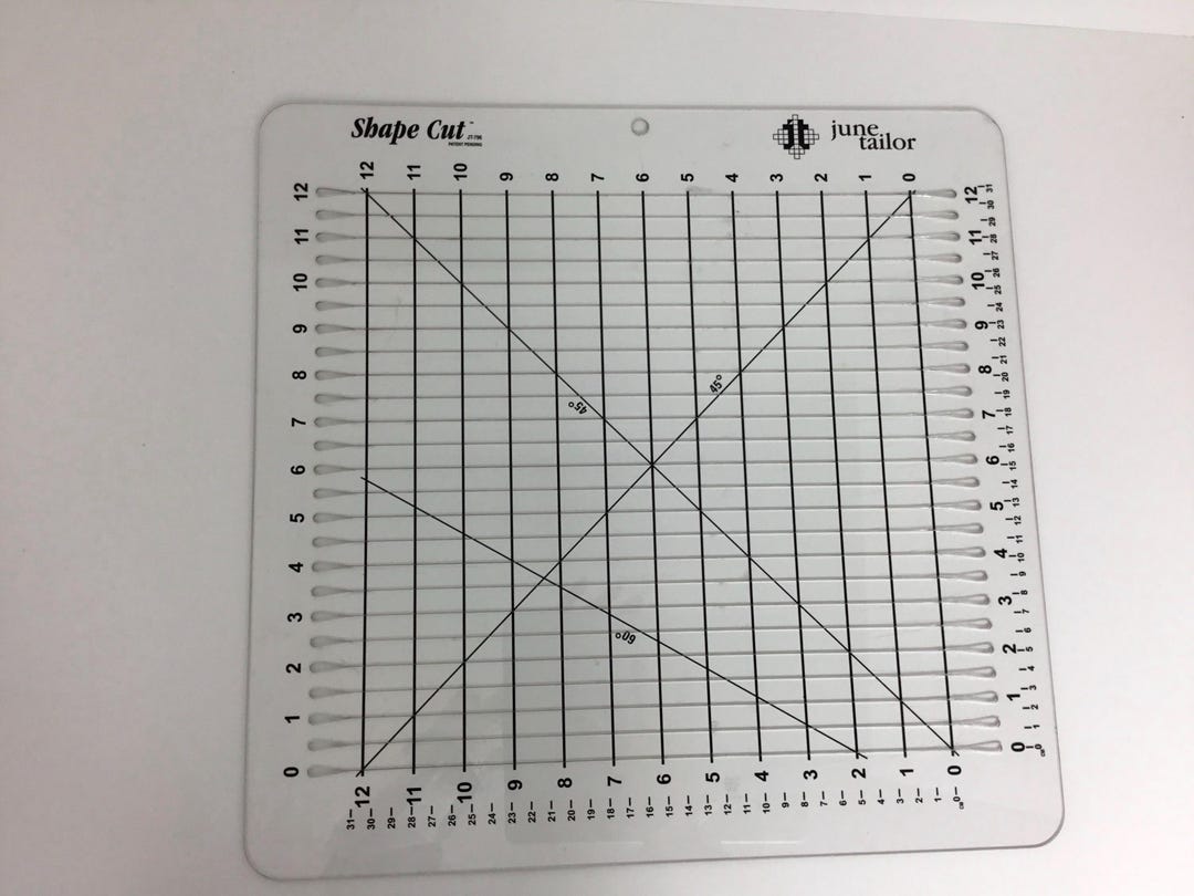 June Tailor Shape Cut Slotted Ruler Quilt Fabric Cut Ruler by June ...