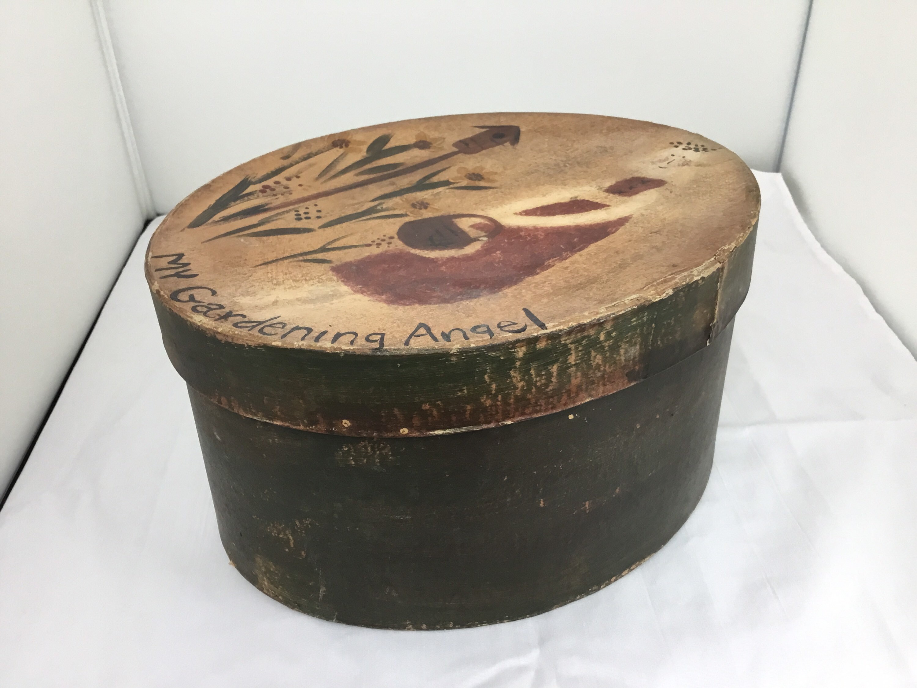 Vintage Oval Box Hand Painted Folk Art Cardboard Trinket - Etsy UK