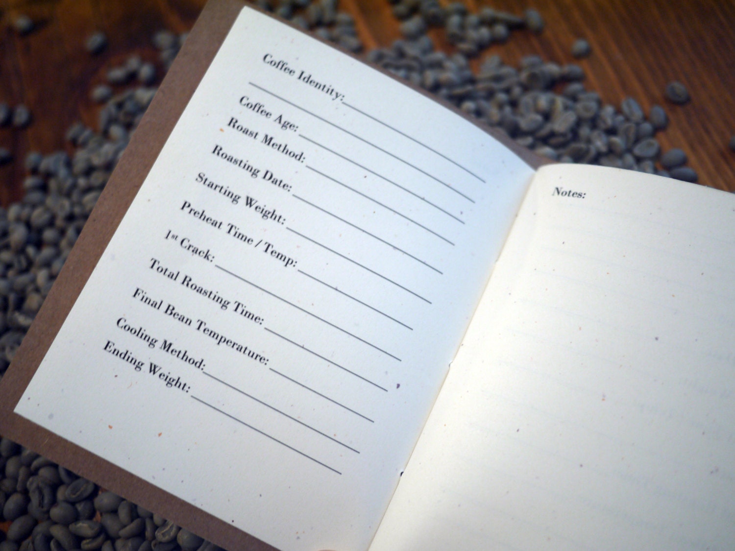 Coffee Roasting Log Book - Etsy
