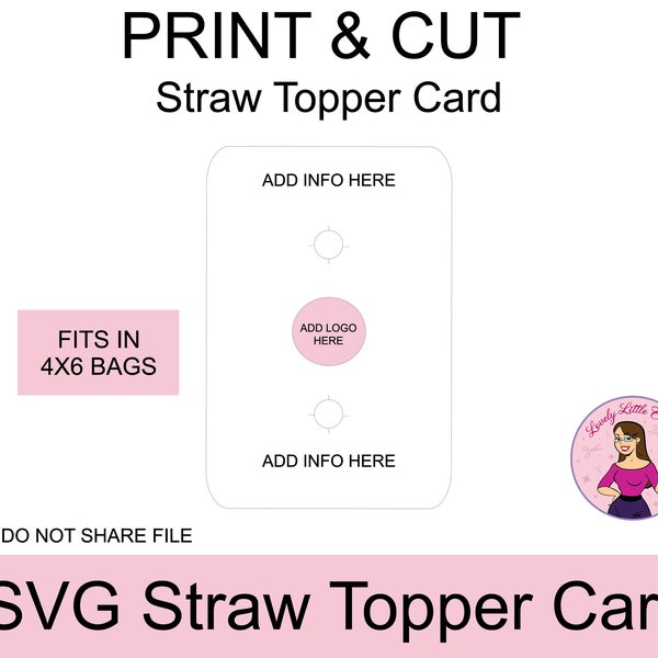 Straw Toppers Care Cards Svg - Etsy Canada
