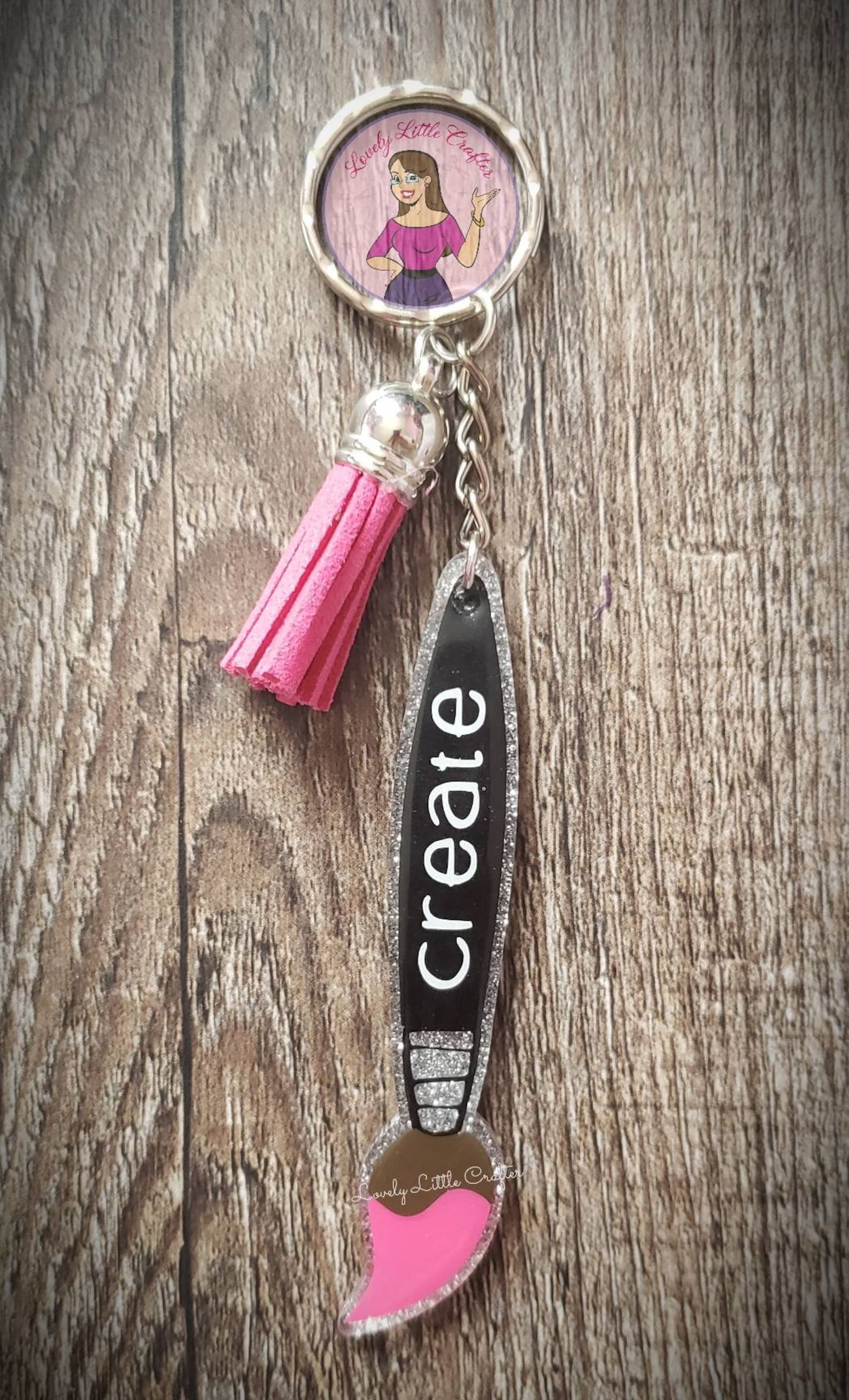 Paint brush keychain art keychain artist gift art teacher | Etsy