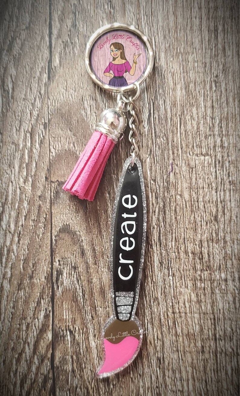 Paint Brush Keychain Art Keychain Artist Gift Art Teacher - Etsy