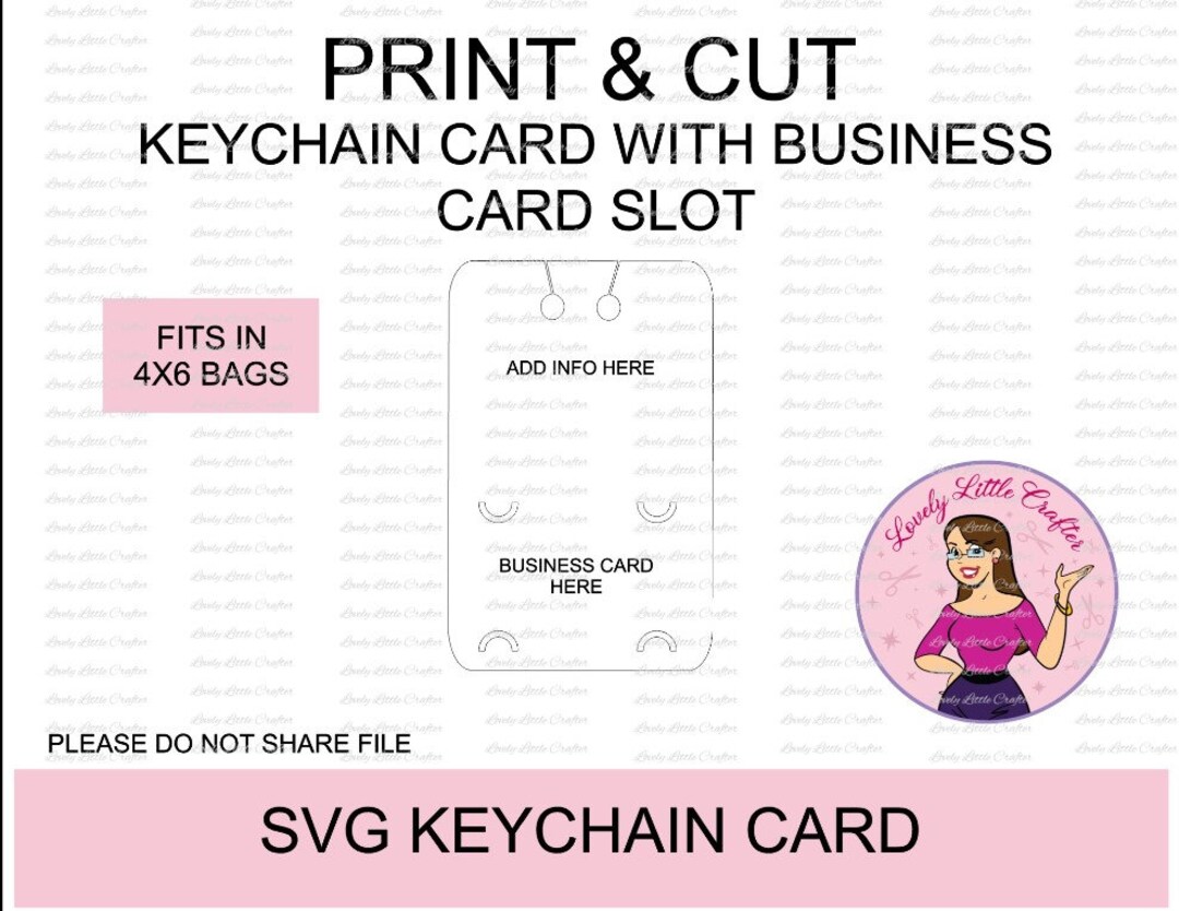 SVG Keychain Card, Keychain Packaging, Display Card With Buiness Card ...
