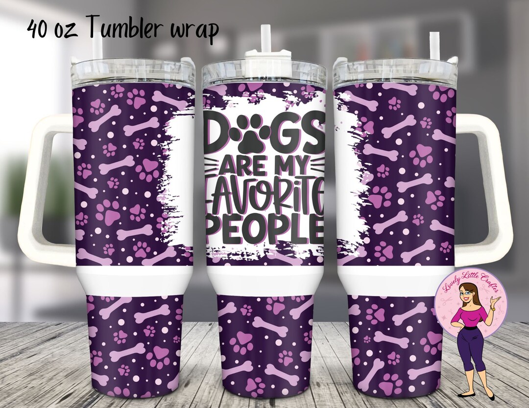 Dogs Sublimation 40 Oz Tumbler Wrap, Dog Tumbler Wrap, 40oz Quencher ...