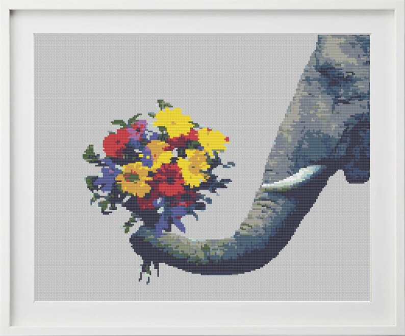 Elephant Cross Stitch Pattern - Etsy