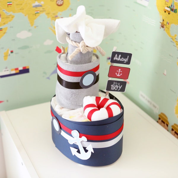 Nautical Diaper Cake - Etsy