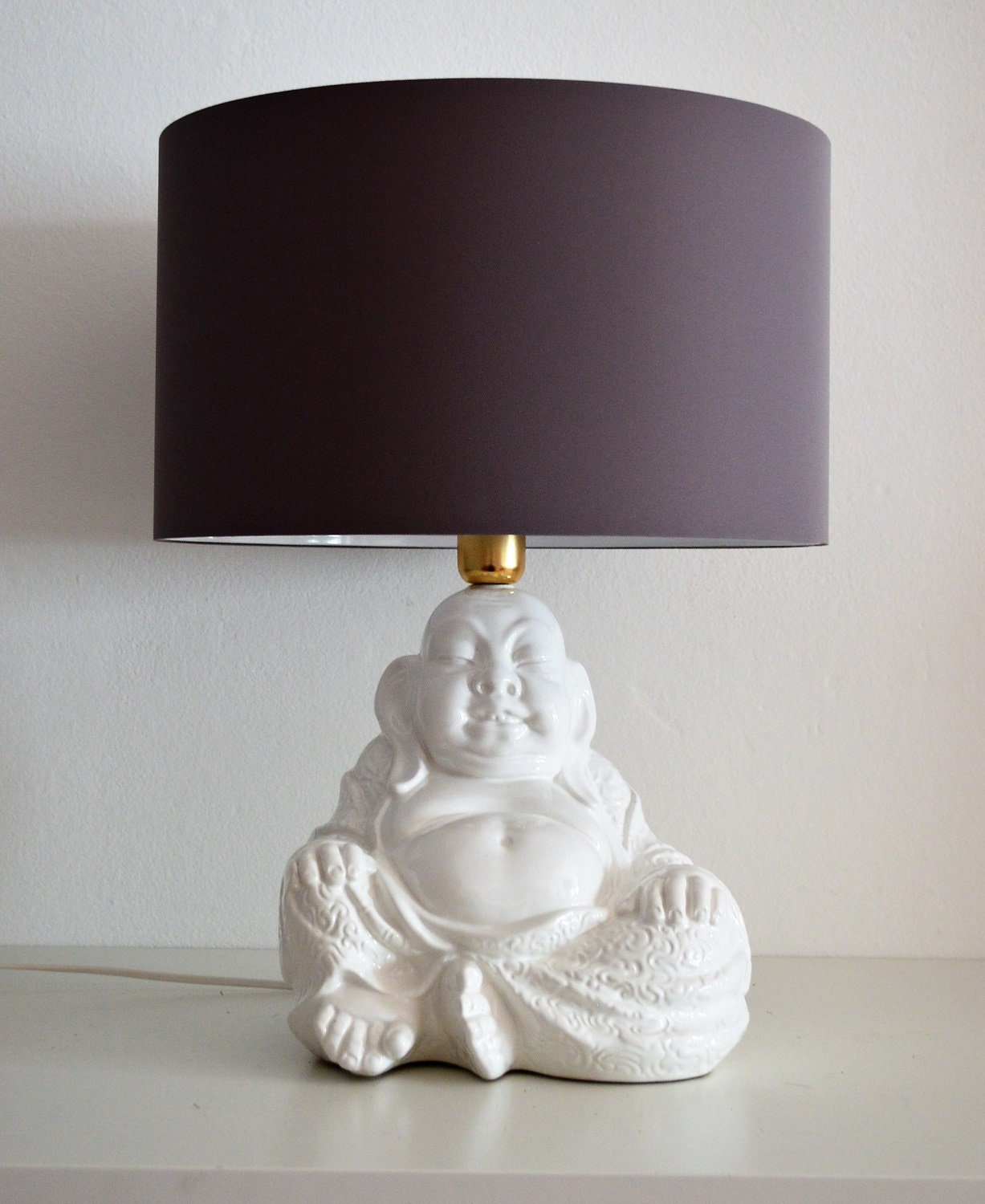 Ceramic Buddha Table Lamp Made in Italy 1970 Hollywood | Etsy