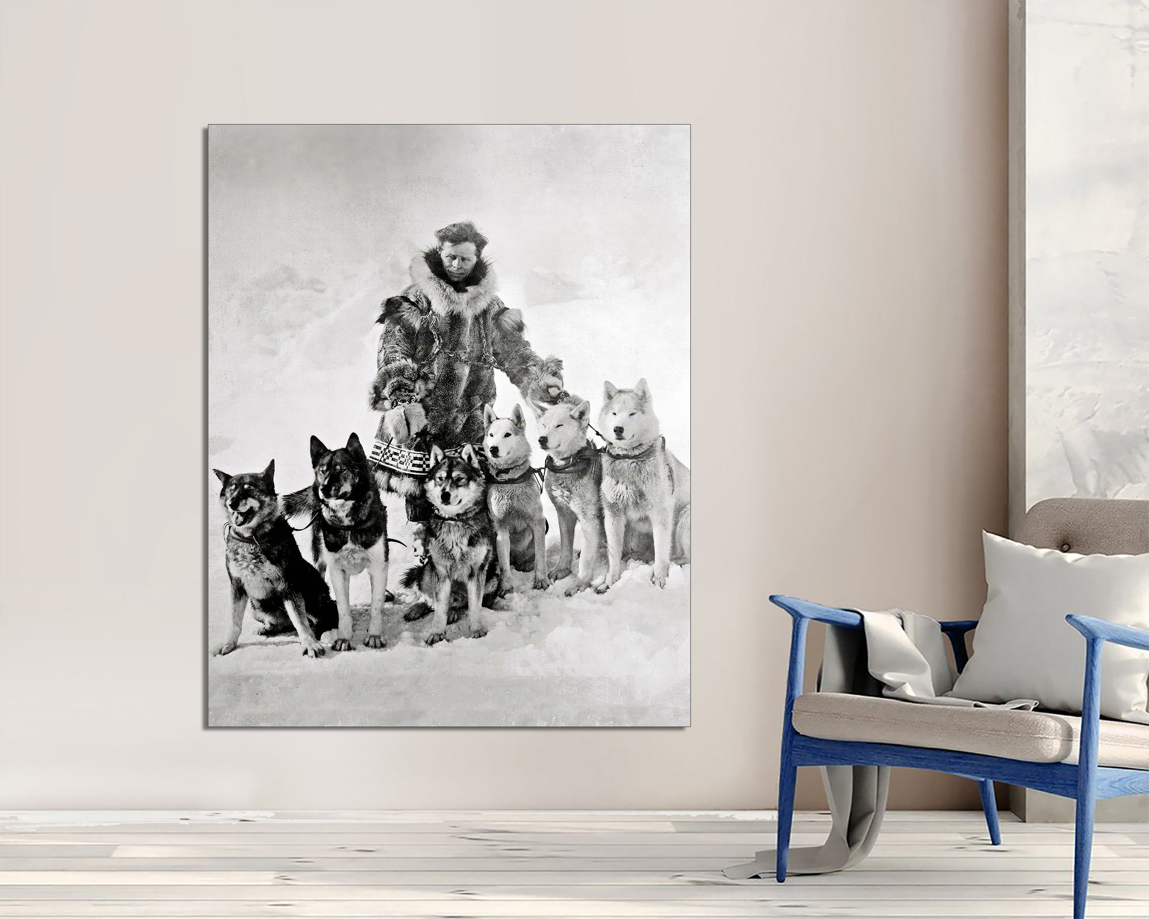 Balto Siberian Husky Canvas Print: Leonhard Seppala, Alaska Decor - Etsy