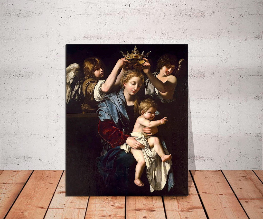 Virgin and Child Canvas Print: Renaissance Art by Cavarozzi - Etsy