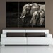 3 Panel Split Elephants Canvas Print. Black and White Drinking - Etsy