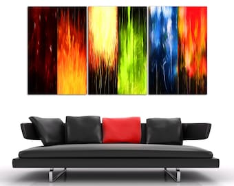 3 Panel Split Art World Map Canvas Print 1.5 Deep - Etsy