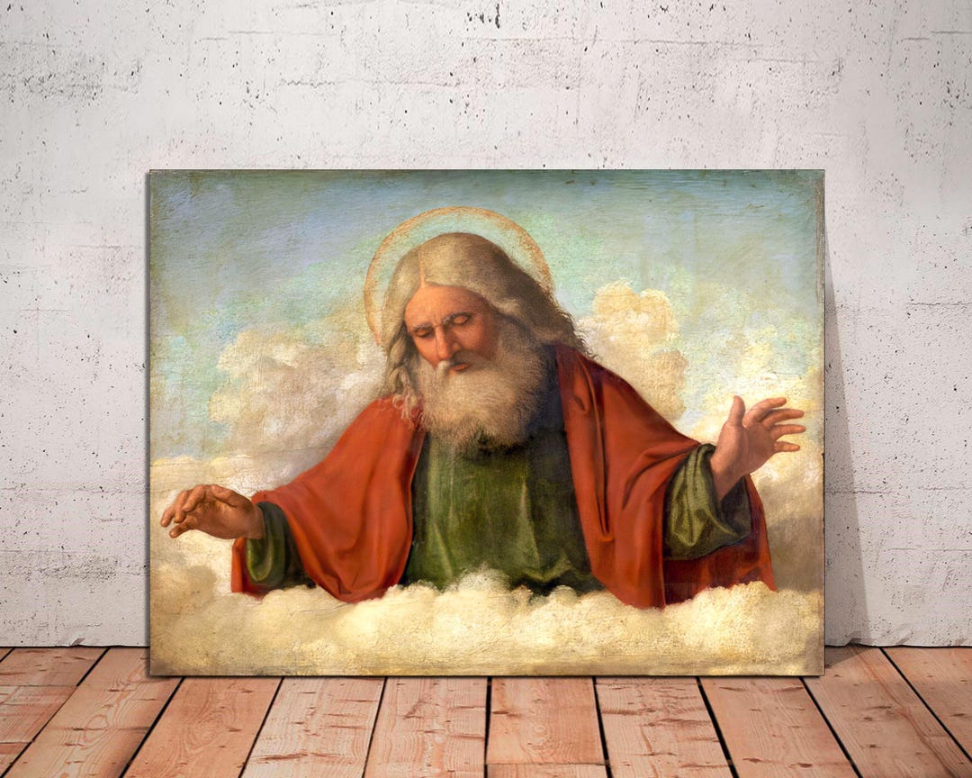 God the Father Canvas Print: Vintage Religious Portrait, Ready to Hang ...