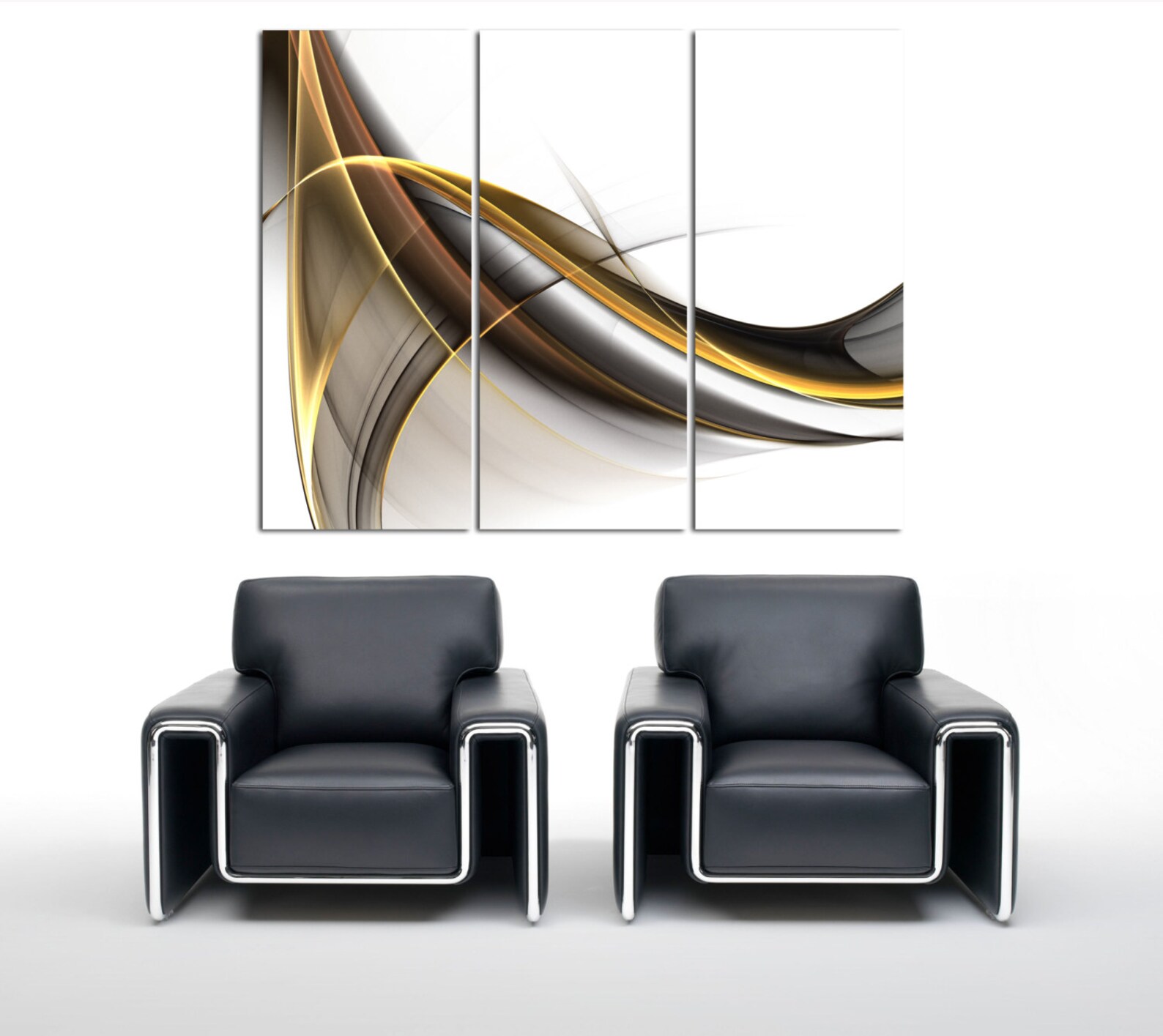 3 Panel Canvas Split Abstract Canvas Print.. Digital Abstract - Etsy