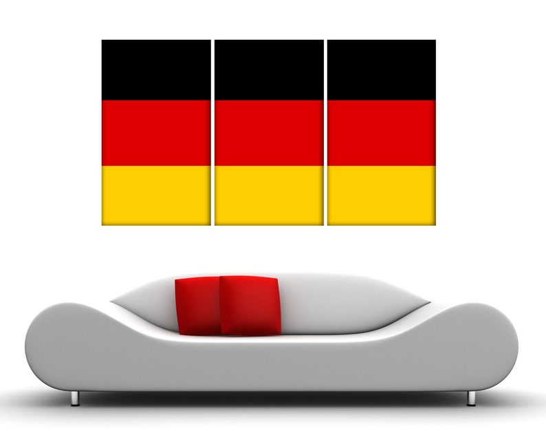 German Flag Canvas art Print 3 Panel Split World | Etsy