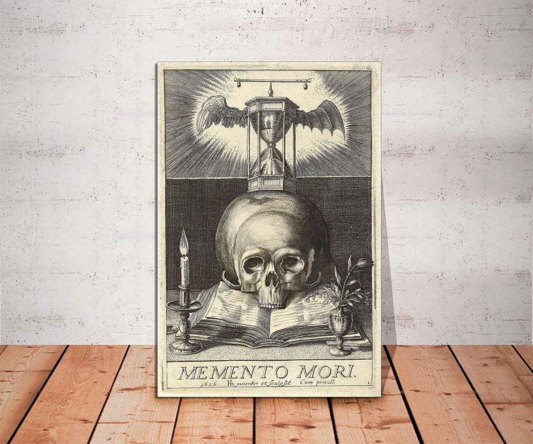 Memento Mori Skull Canvas Print: 17th Century Engraving Art - Etsy