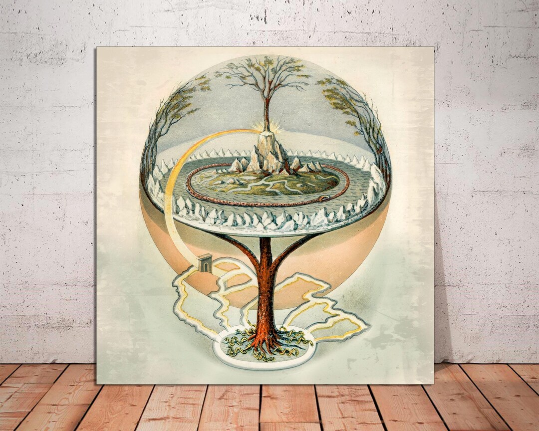 Yggdrasil Canvas Print: Norse Mythology World Tree Art - Etsy