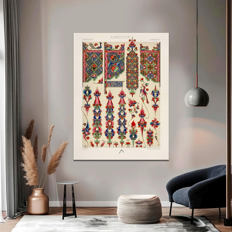 Armenian Manuscript Art Canvas Print: Ready to Hang Home Decor - Etsy