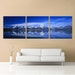 3 Panel Split Snowy Mountains and Lake Panoramic Canvas Print. 1.5 Deep ...