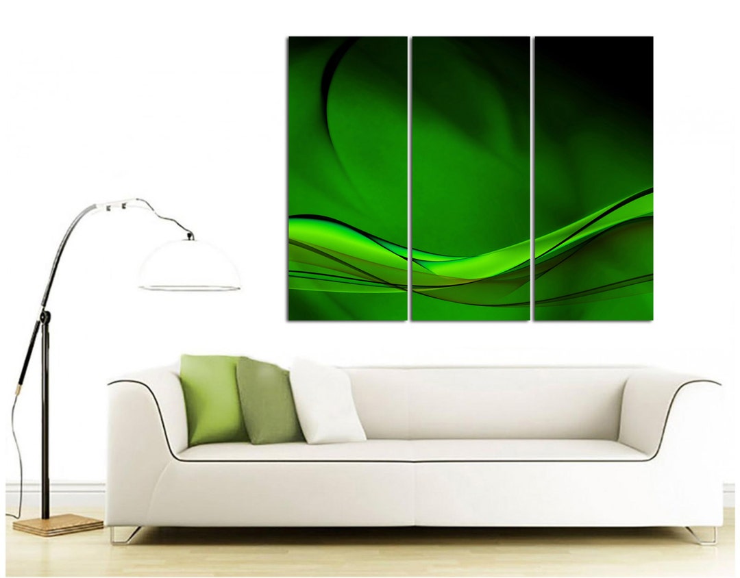 3 Panel Canvas, Split Abstract Canvas Print. 1.5 Deep Frames. Digital ...
