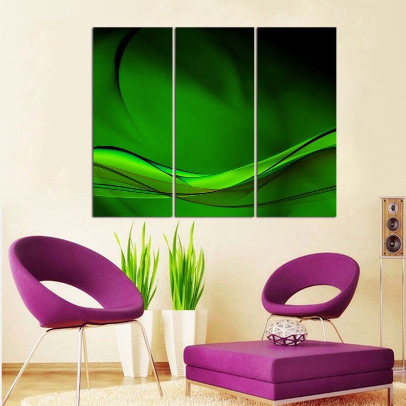 3 Panel Canvas Split Abstract Canvas Print. 1.5 Deep | Etsy