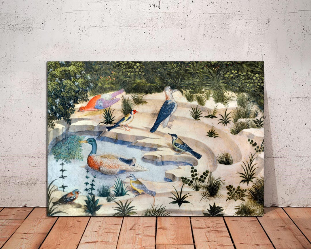 Benozzo Gozzoli Bird Art Canvas Print: Vintage Art Nouveau Style - Etsy