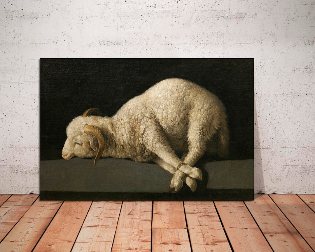 The Lamb of God, CANVAS Ready to Hang, Francisco De Zurbaran, Religious ...