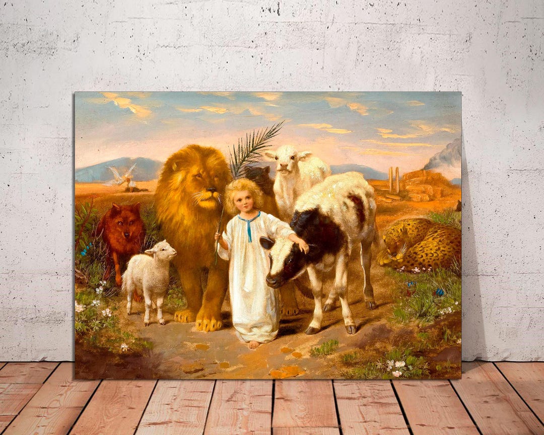 Jesus Art Print Canvas Ready to Hang, Peace by William Strutt, Vintage ...