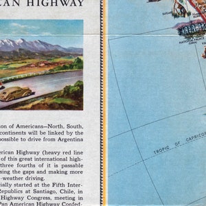 Vintage Pictorial Map of the Americas: Pan American Highway Canvas ...