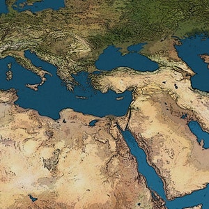 3 Panel Split World Map Canvas Print. Canvas Prints Digital Paint ...