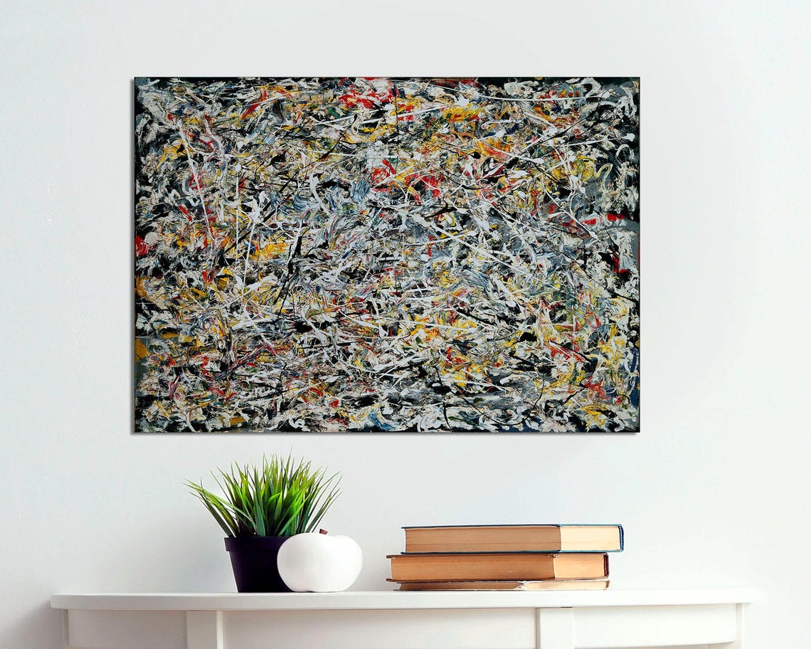 Jackson Pollock Abstract Art Print: Vintage Exhibition, Ready to Hang ...