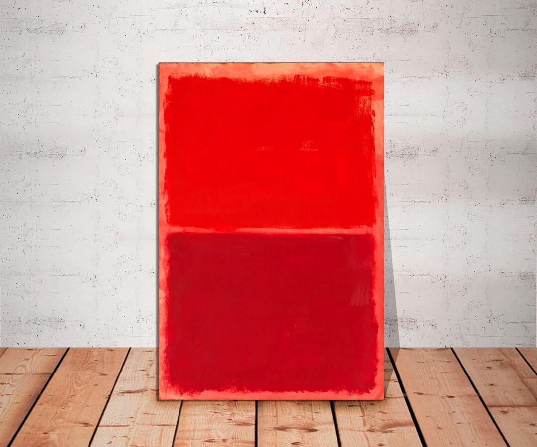 Mark Rothko Red Abstract Canvas Art Print - Ready to Hang - Etsy