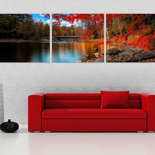 3 Panel Canvas Split Abstract Canvas Print. 1.5 Deep - Etsy