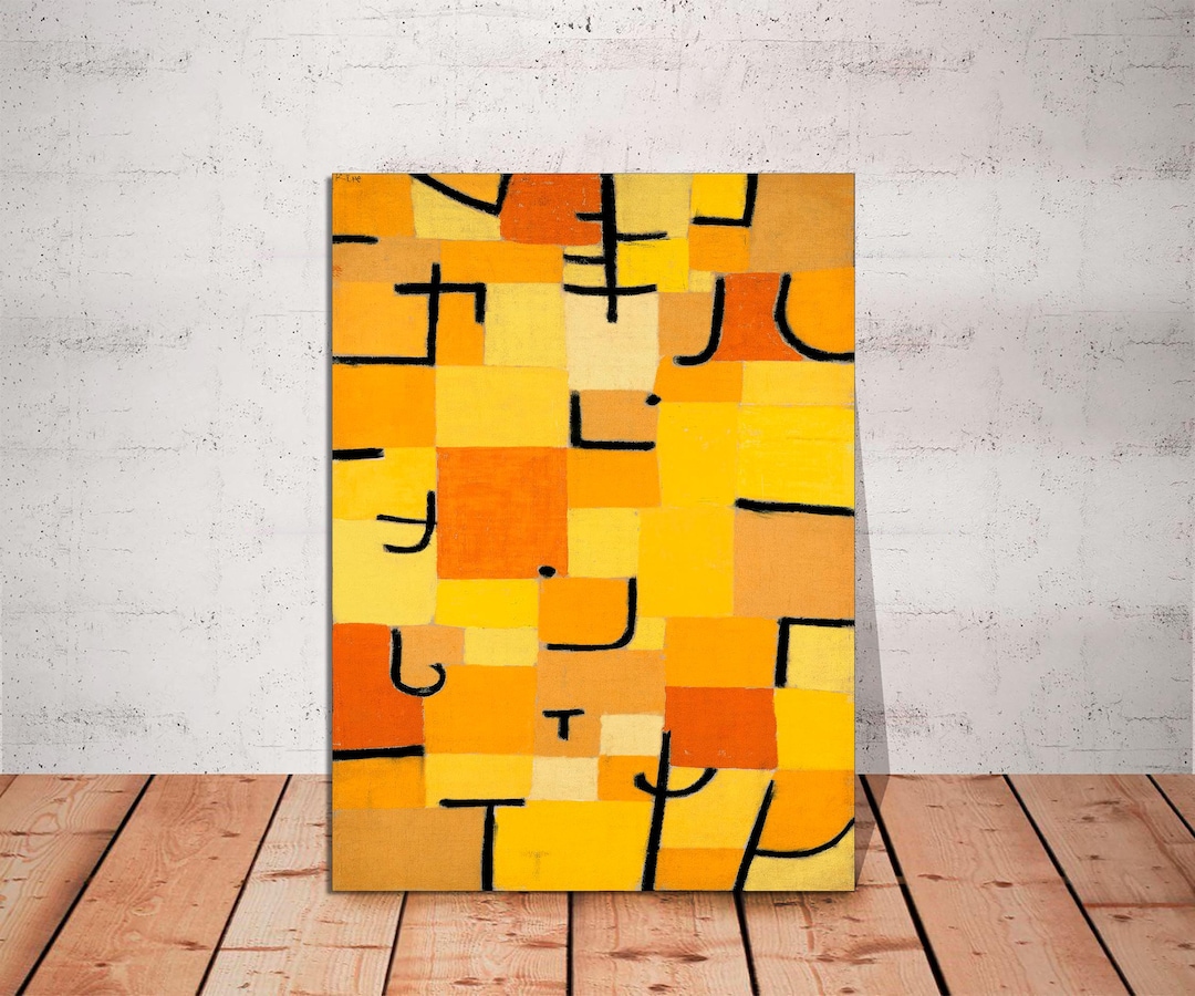 Paul Klee 'signs in Yellow' Canvas Print: Modern Abstract Art, Ready to ...