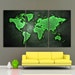 World Map Canvas Print 3 Panel Split.white Background, Countries,city's ...