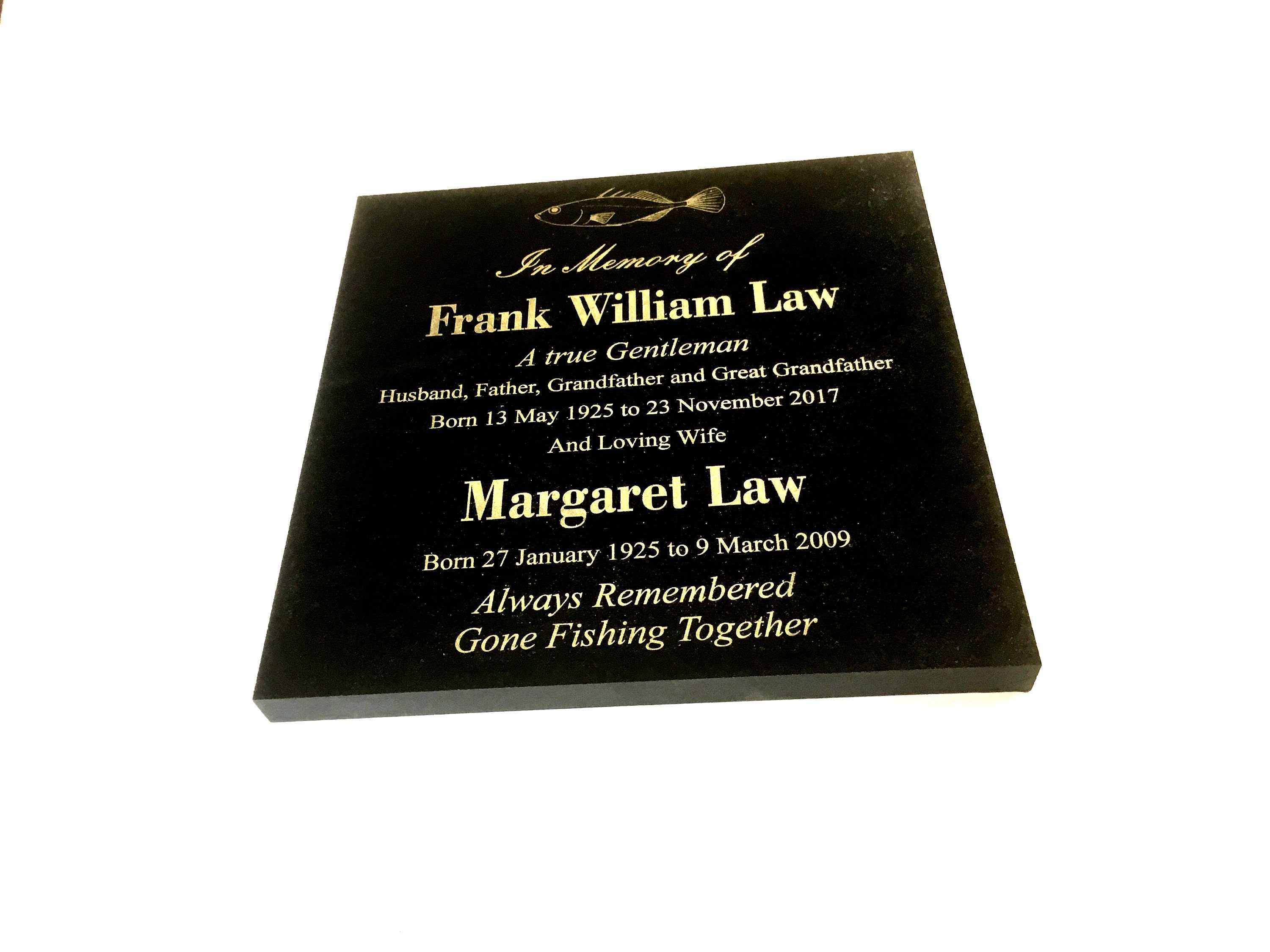 GRAVE MEMORIAL PLAQUE Customised Laser Engraved with your | Etsy