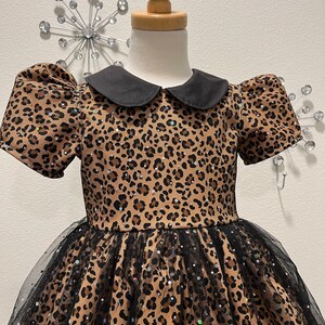 Safari Birthday Dress/ Sparkly Leopard Print Kids Dress / Cheetah Dress ...