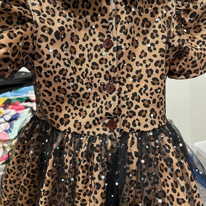 Safari Birthday Dress/ Sparkly Leopard Print Kids Dress / Cheetah Dress ...