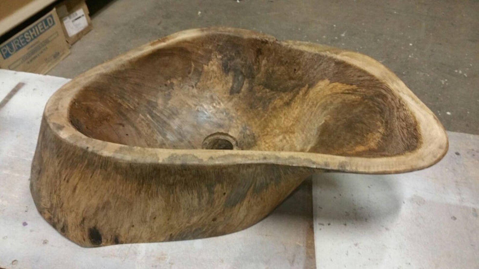 Handmade Wooden Sink; Korosho, Anacardo, Mango, Coconut Wood Directly ...