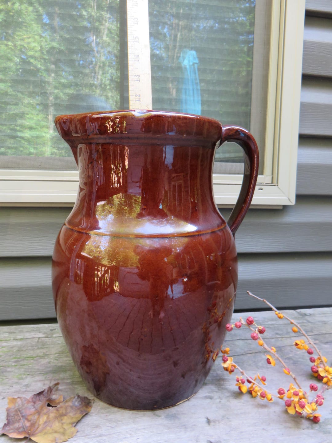 Huge Water Jug, Brown Glaze No Chips, Cracks , No Crazing. Visual Glaze ...