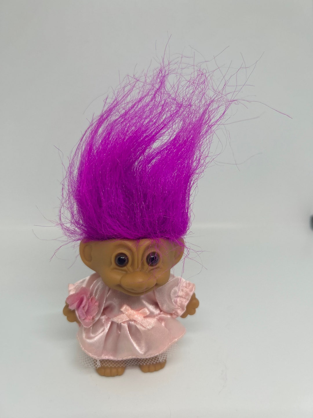 Vintage Purple Hair Troll Doll Russ Troll Doll Purple Hair Rare Vintage ...