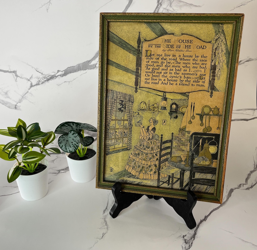 Antique Lithograph 1920s Quote Print - Buzza Motto Lithograph “the ...