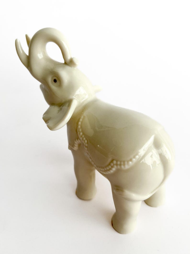White Ceramic Elephant - Gold Accents by Lenox - Hand Made in China ...