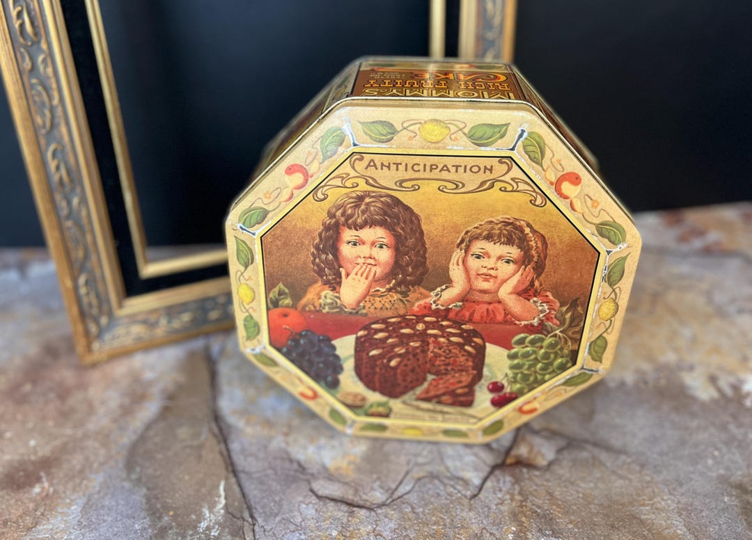Vintage Hexagon Cake Tin: "mommy's Rich Fruit Cake" Retro Decor - Etsy